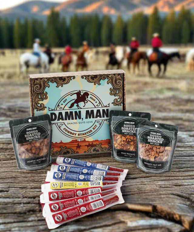 Cowboy Starter Kit Snack Gift Box – BBQ Nuts & Beef Sticks – DM Snacks